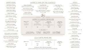 Find Our Exclusive Menus - Lawry's